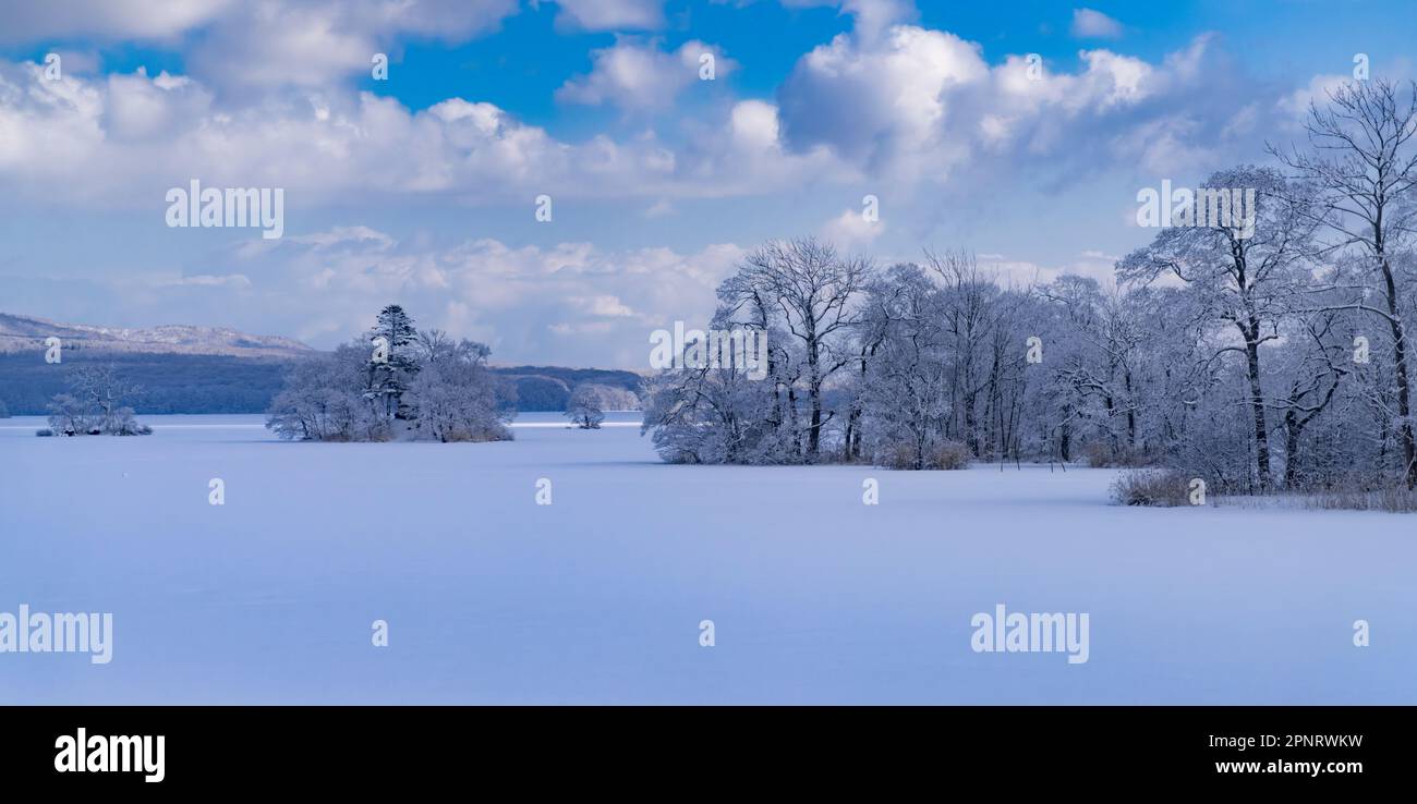 Onuma Marsh North of Hakodate Japan, seen from a JR Hokkaido Hokuto ...