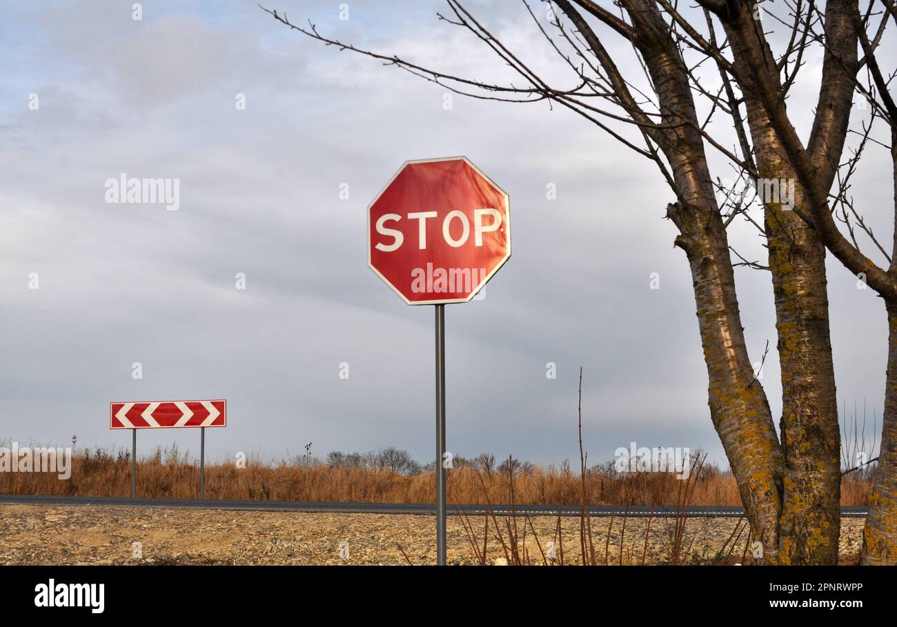 Road sign. Graphic drawing to communicate information to road users ...