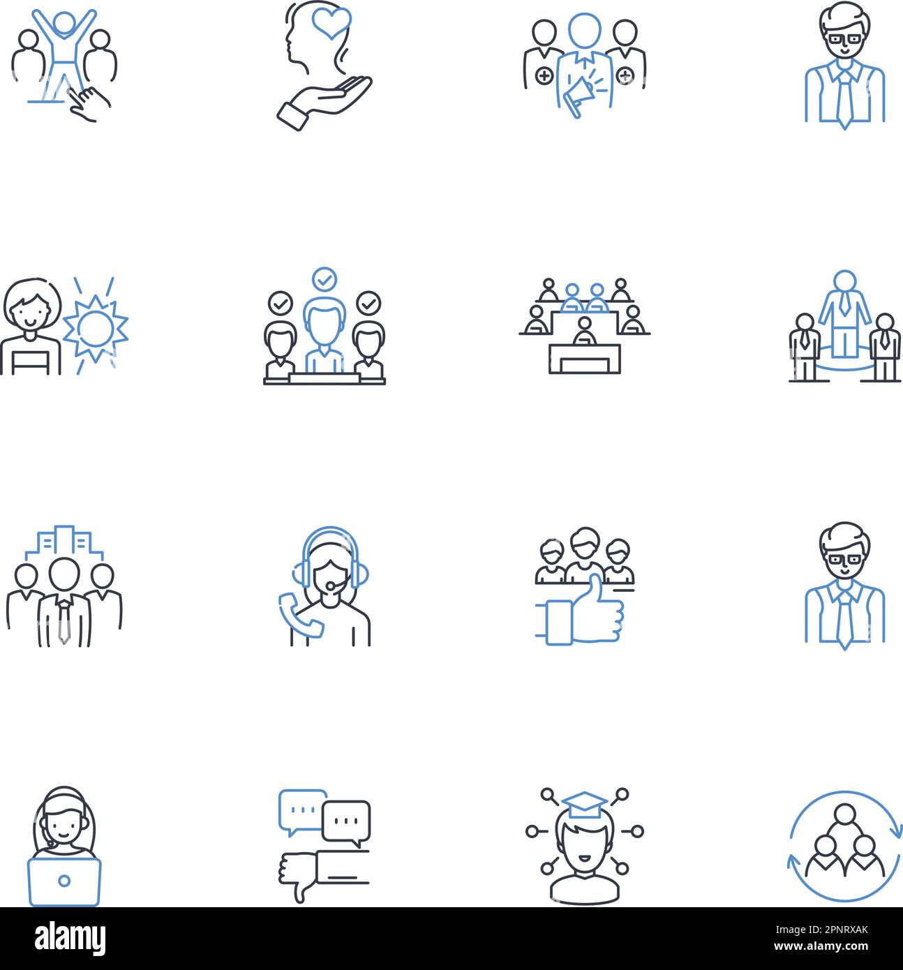 Relationship Builder Line Icons Collection Communication Trust