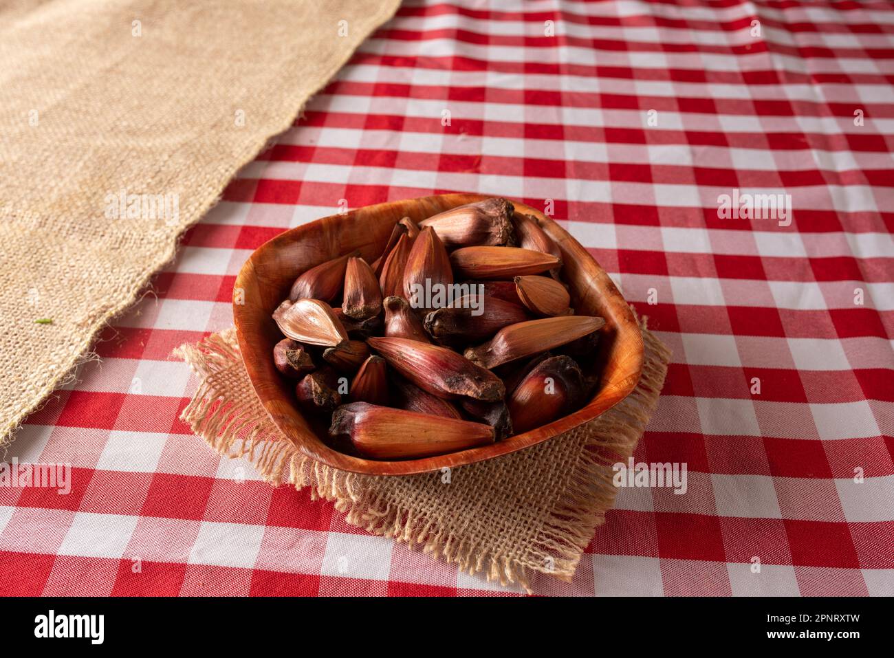 Table of brazilian festa junina. pinhão Stock Photo - Alamy