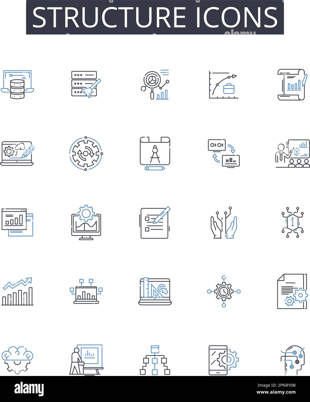 Structure icons line icons collection. Design Elements, Navigation ... Structure icons line icons collection. Design Elements, Navigation ...