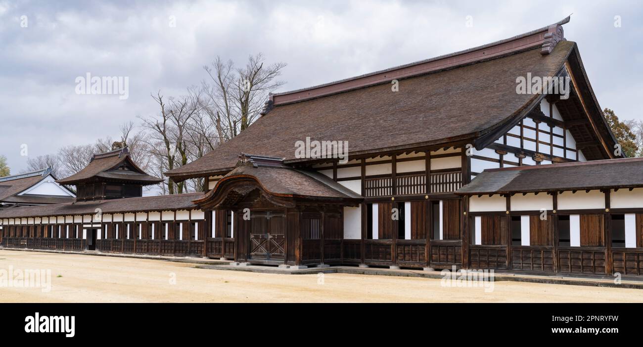 A building and long sheltered corridors at Zuiryuji, a Zen Buddhist ...
