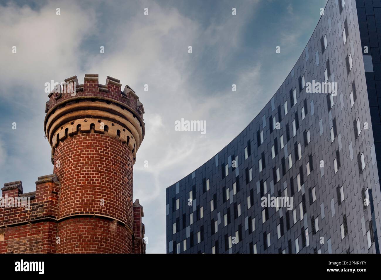 modern and old buildings side by side in a city centre Stock Photo - Alamy