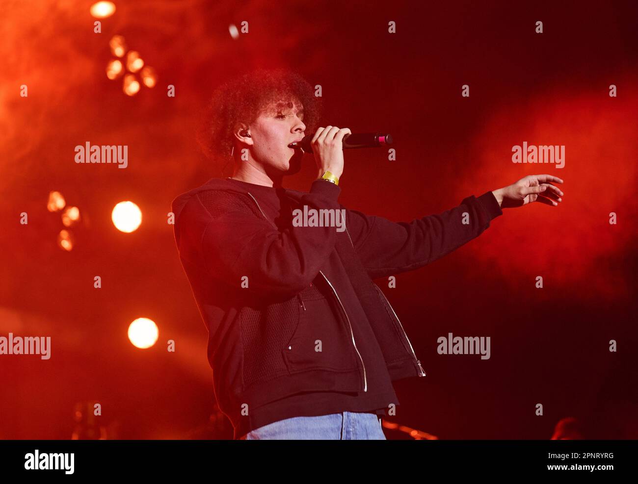 Berlin, Germany. 20th Apr, 2023. Singer Lucifer XO is on stage during ...