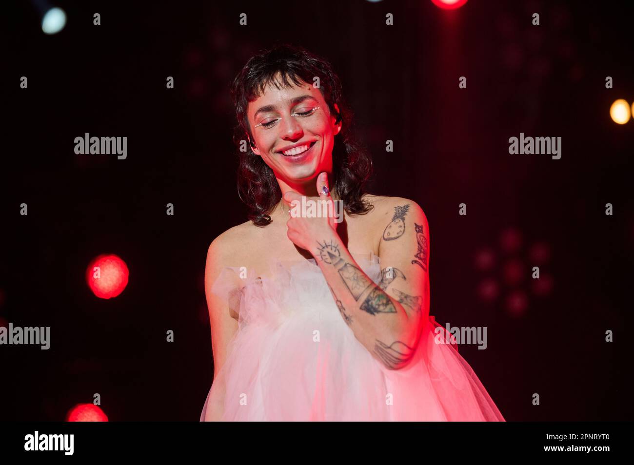 Berlin, Germany. 20th Apr, 2023. Singer Cosby stands on stage during ...