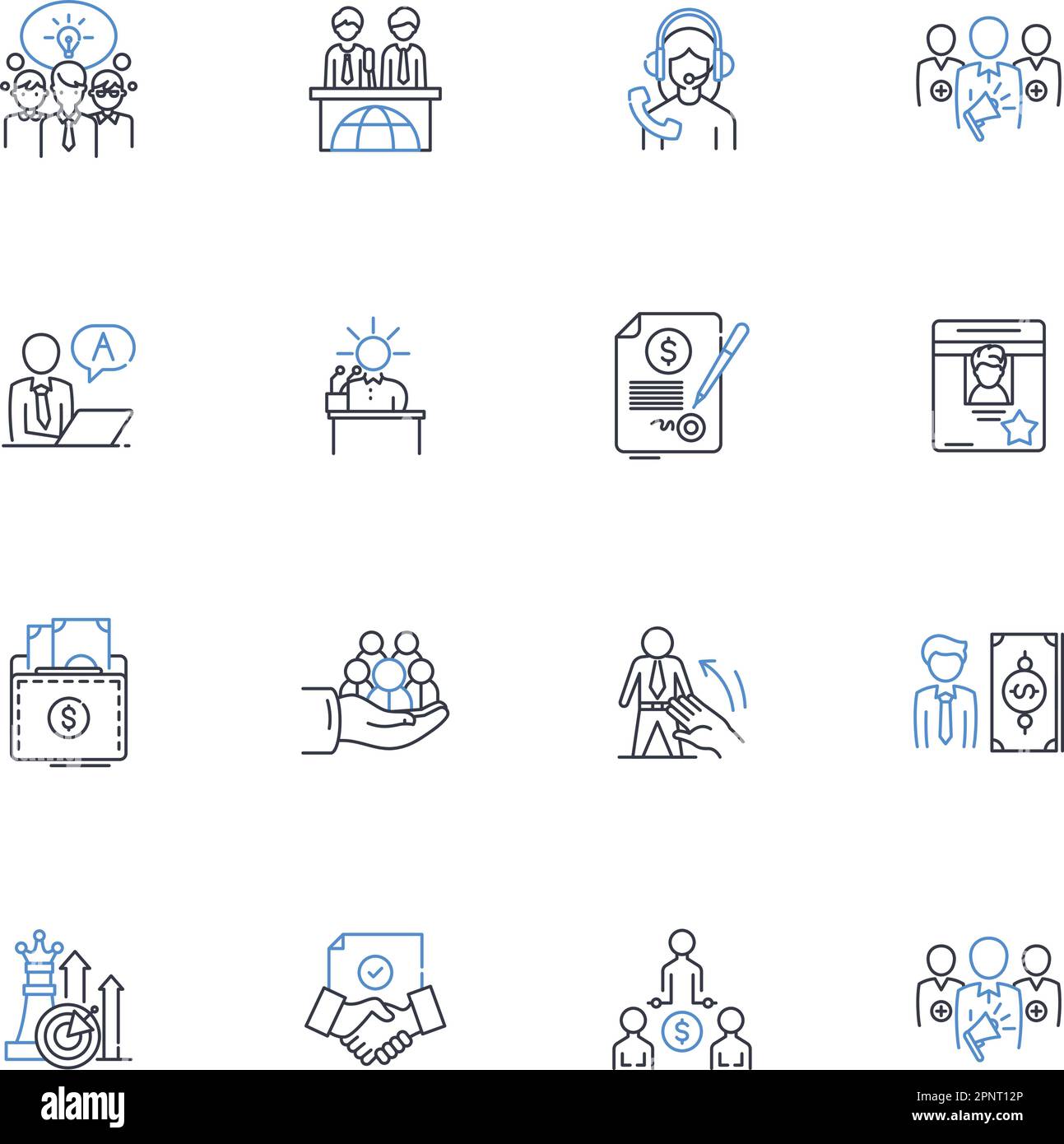 Facilitating and assisting line icons collection. Coaching, Guiding ...