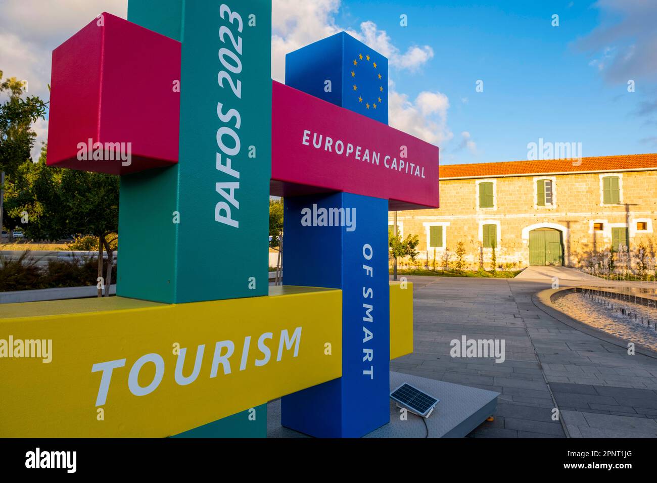 Pafos European Capital of Smart Tourism 2023 logo, Kennedy Square ...