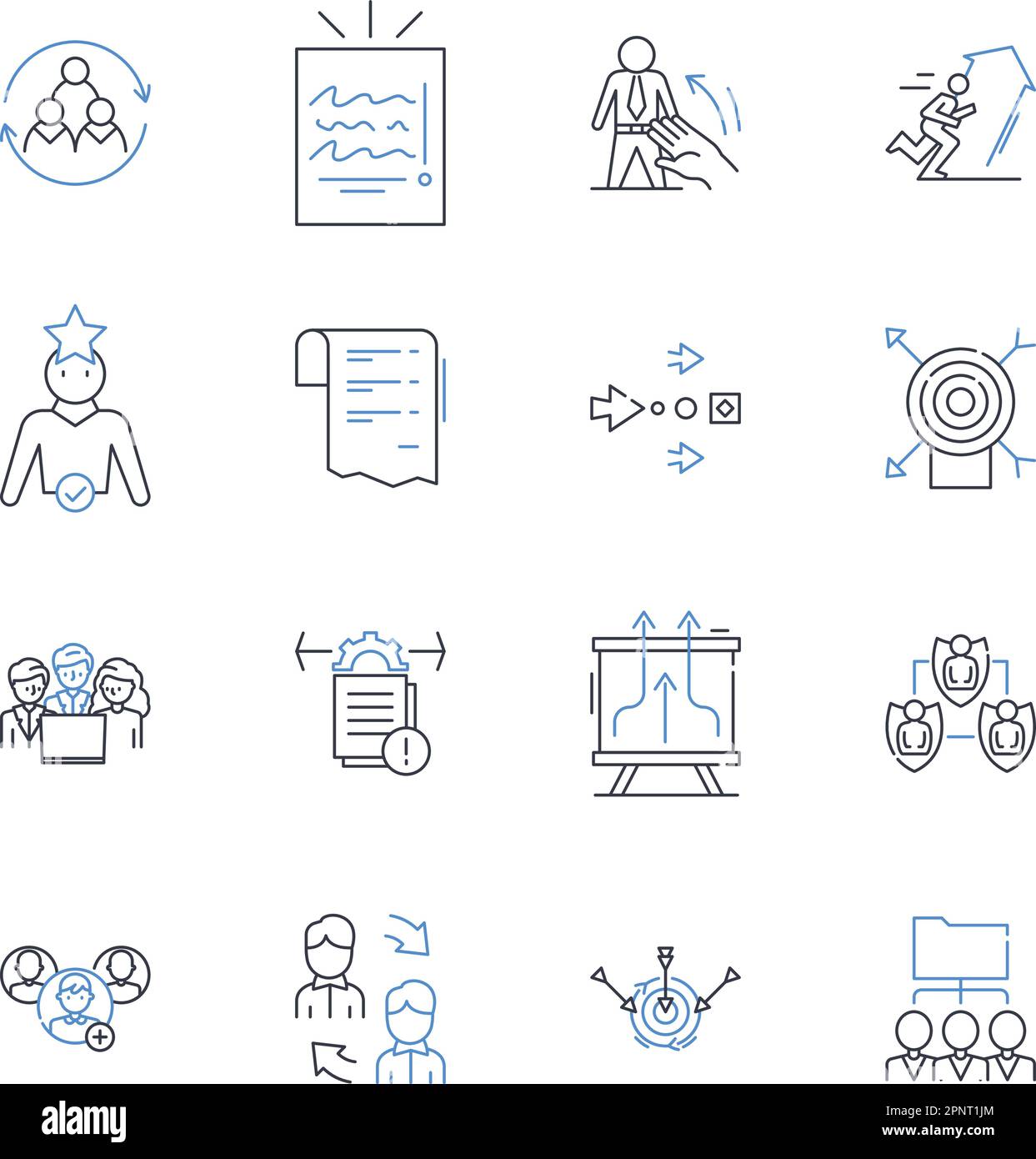 Trading organization line icons collection. Exchange, Market, Share ...