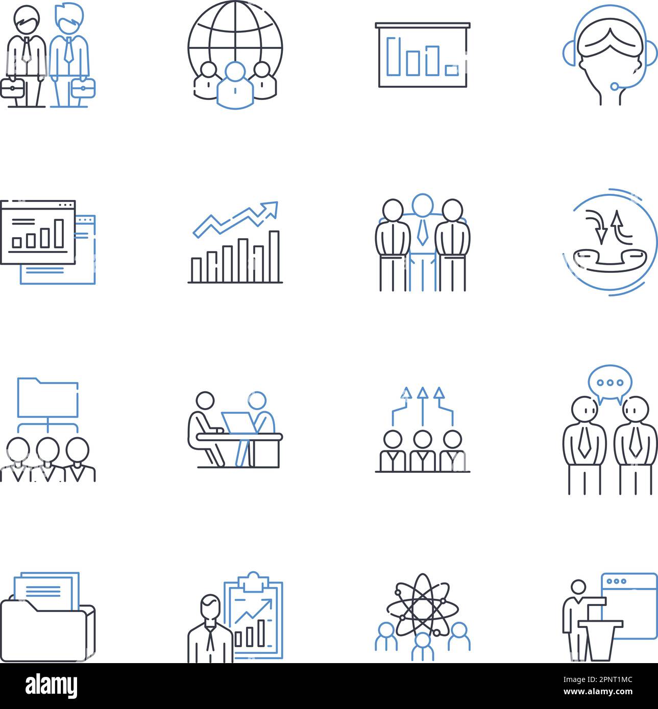 Union cooperation line icons collection. Unity, Solidarity, Collaboration, Alliance, Partnership ...