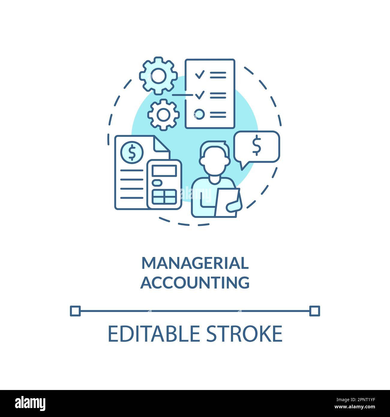 Managerial accounting turquoise concept icon Stock Vector Image & Art ...