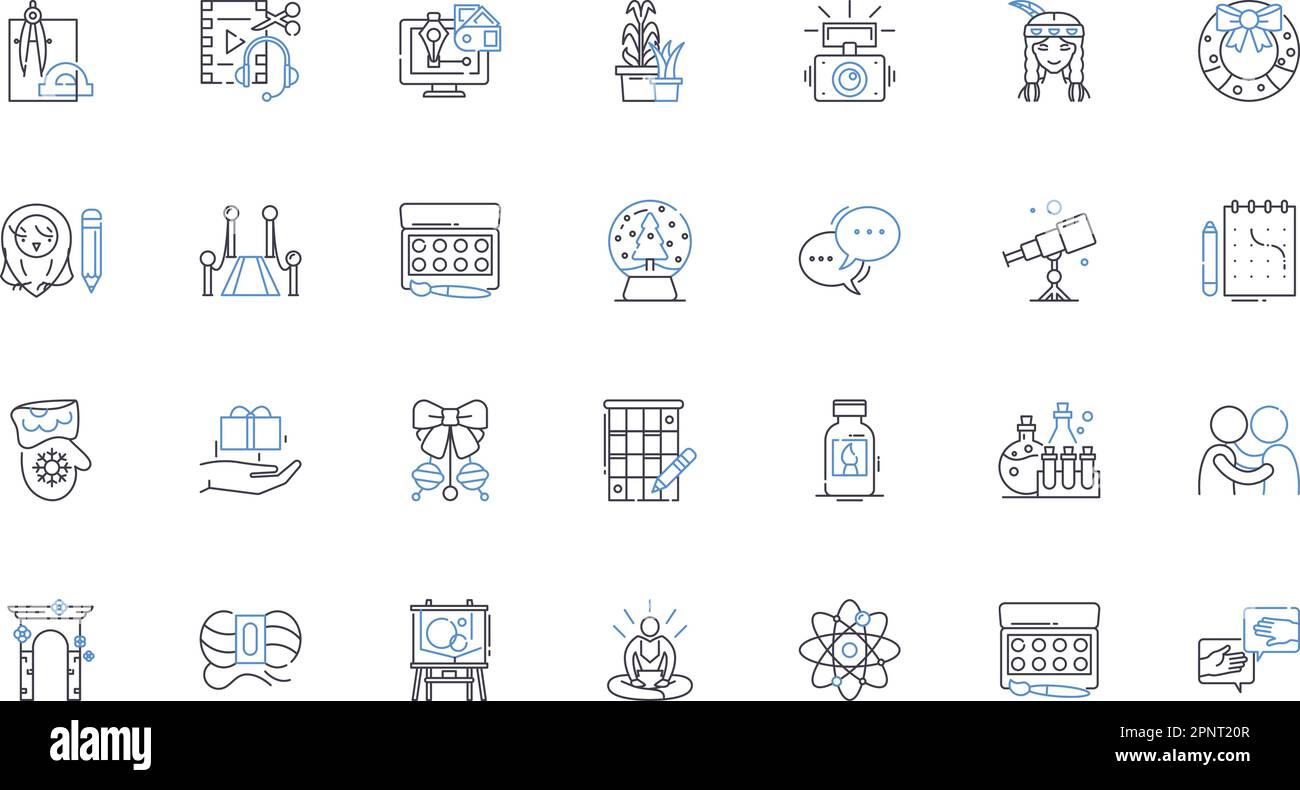 Pursuit line icons collection. Chase, Hunt, Pursue, Search, Adventure ...