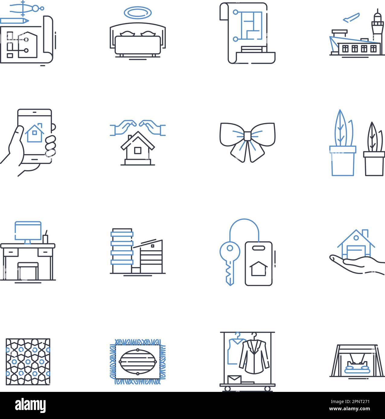 Exhibition design line icons collection. Aesthetics, Art, Color ...