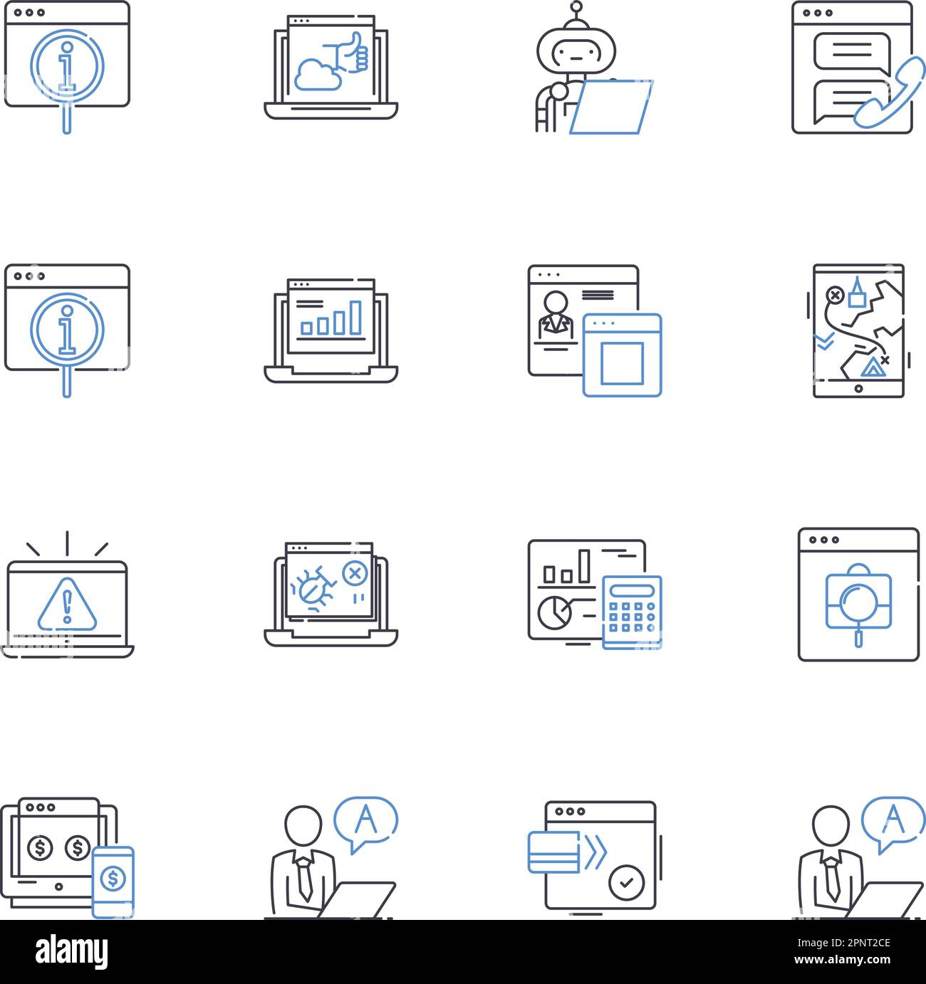 Ultra-portable computer line icons collection. Lightweight, Compact ...