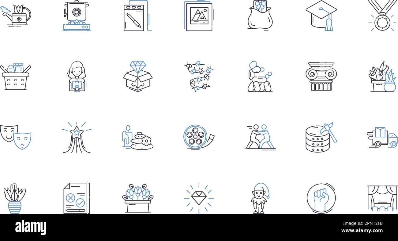 Engagement Line Icons Collection Commitment Connection Interaction Dedication Involvement