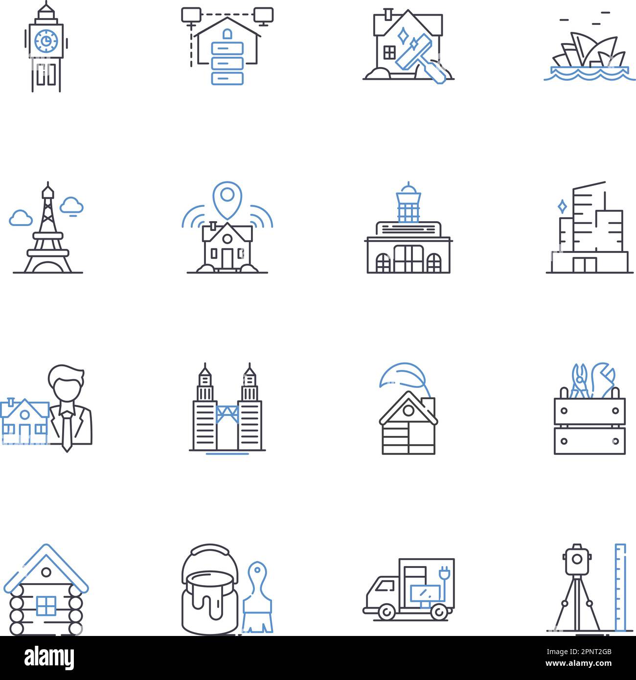 Palace line icons collection. Majestic, Regal, Historical, Ornate ...