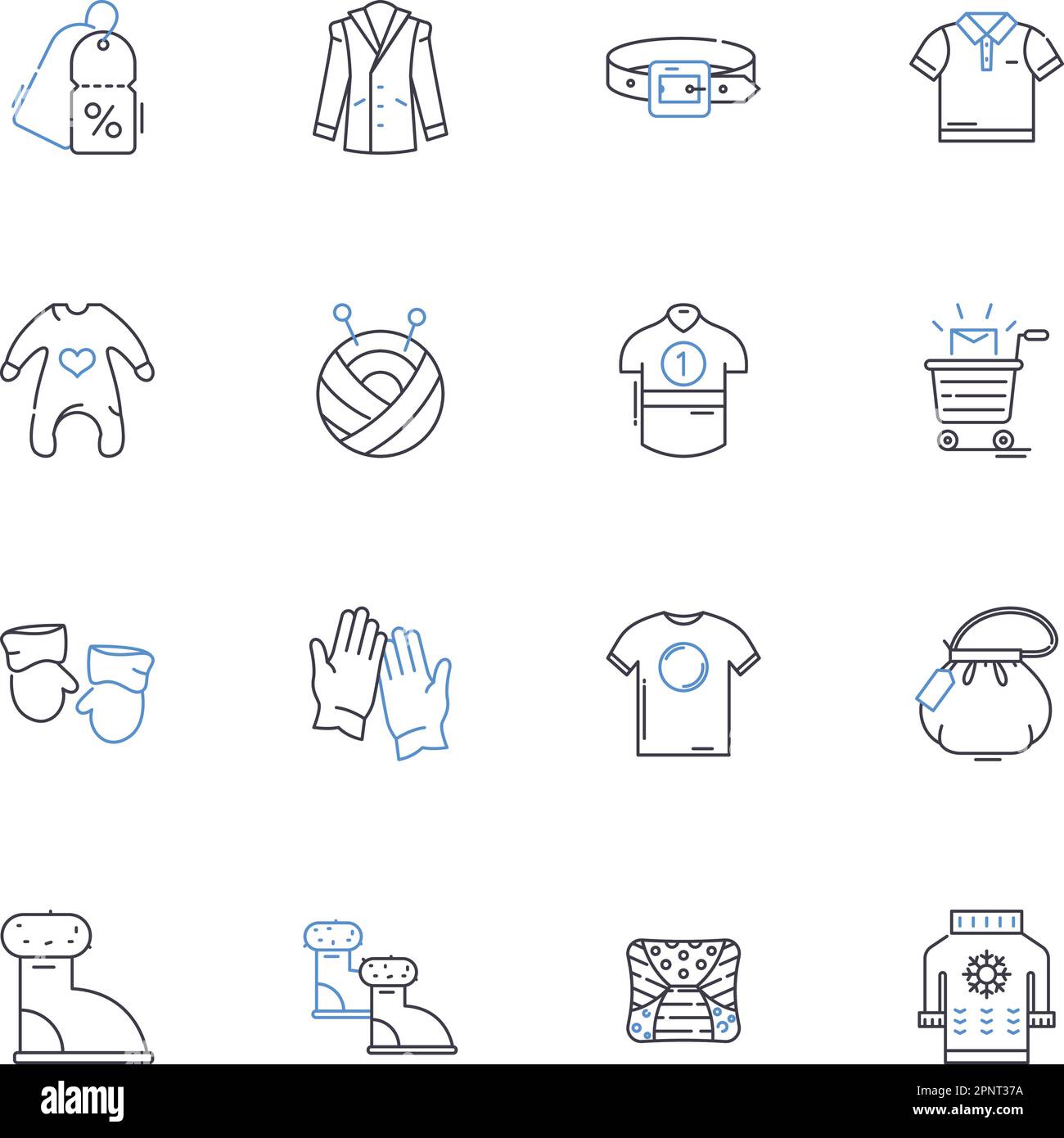 Retail outlet line icons collection. Merchandise, Sales, Products ...
