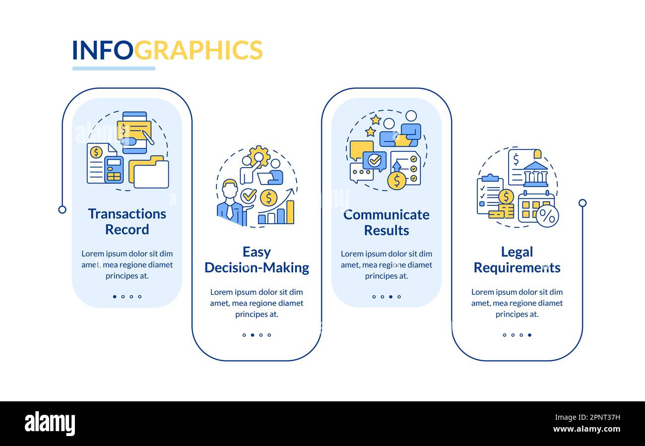 Accounting importance blue rectangle infographic template Stock Vector Image & Art - Alamy