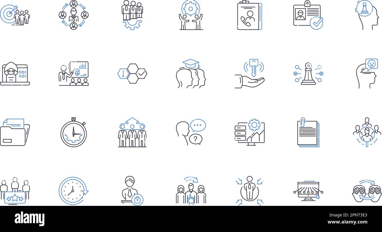 Industry Bonds Line Icons Collection Investment Security Yield