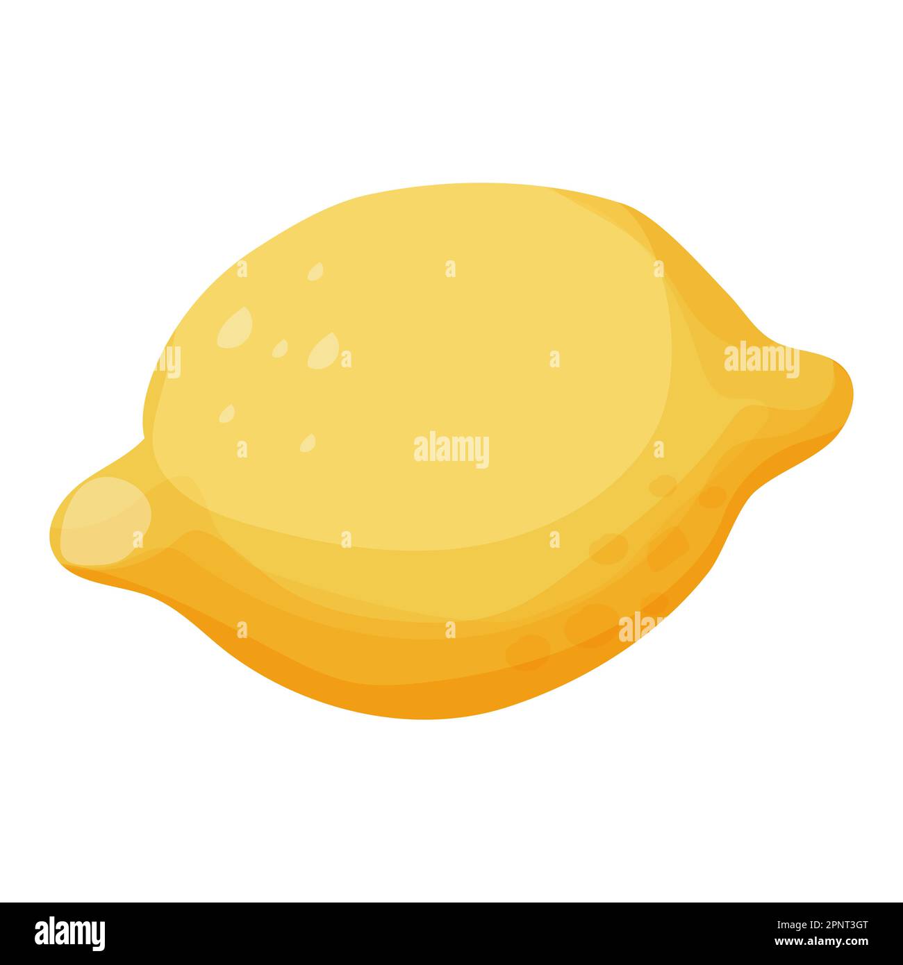 Fresh lemon citrus fruit in comic cartoon style isolated on white ...