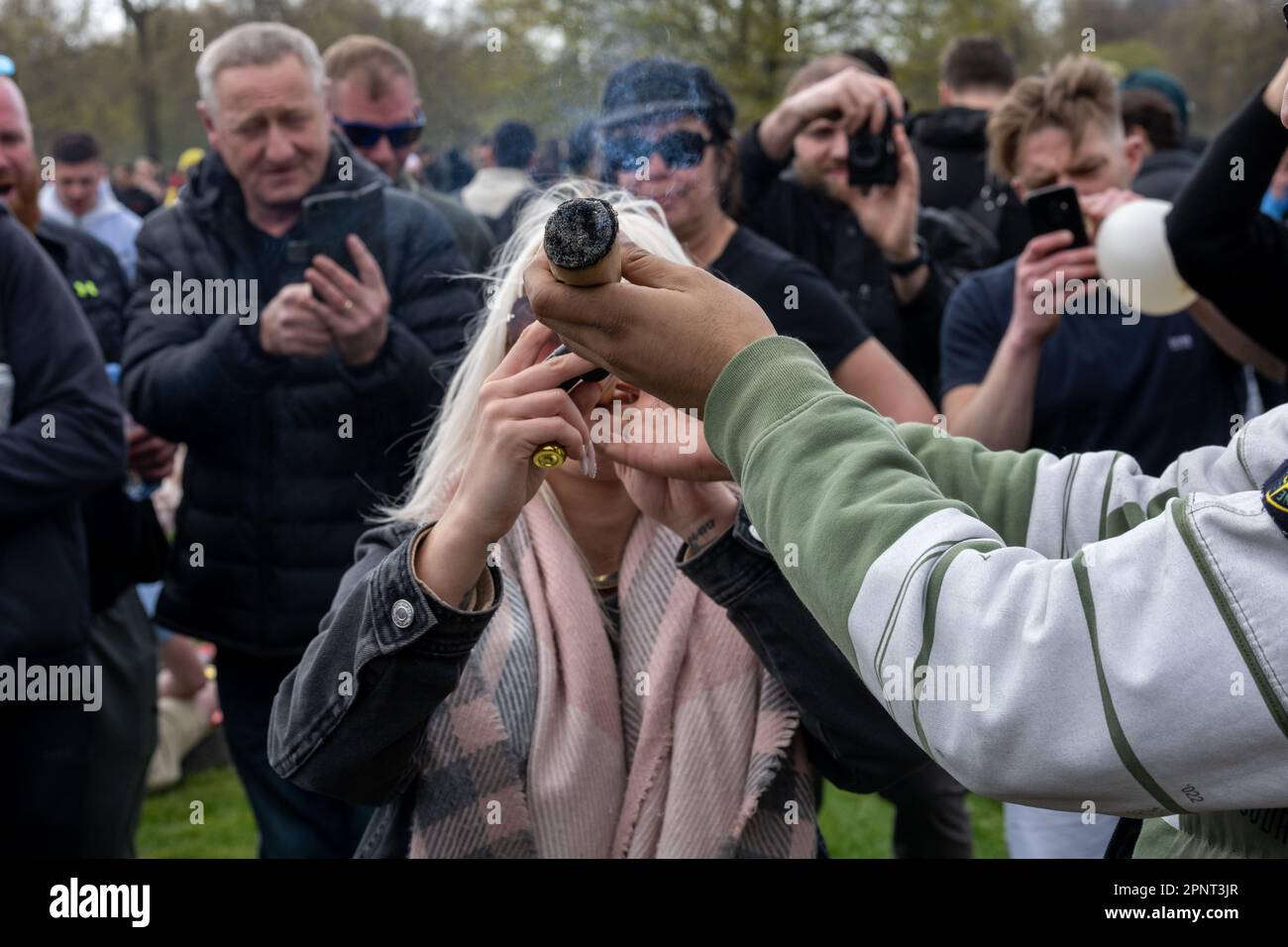 London, UK. 4th Apr, 2023. 420 day a celebrating of marijuana smoking ...