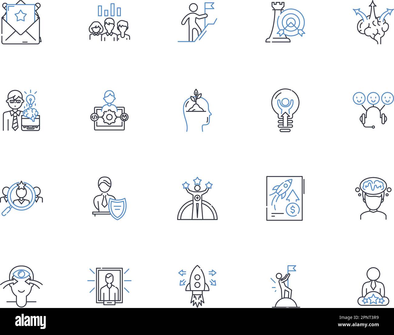 Governance line icons collection. Authority, Leadership, Management ...