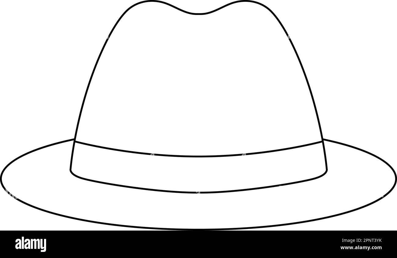 Hat Isolated Coloring Page for Kids Stock Vector Image & Art - Alamy