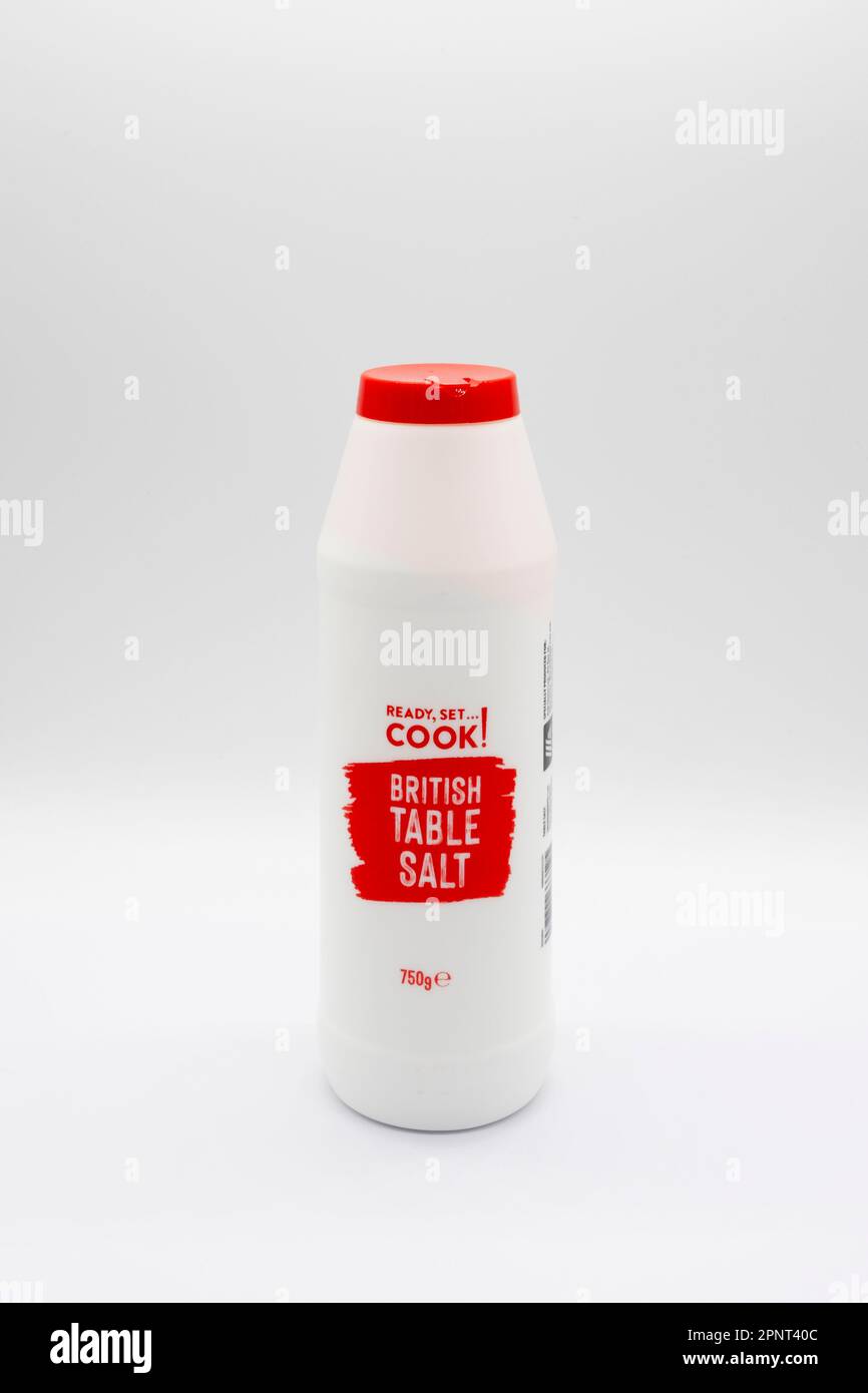 Irvine, Scotland, UK - February 02, 2023: British table salt by the ...