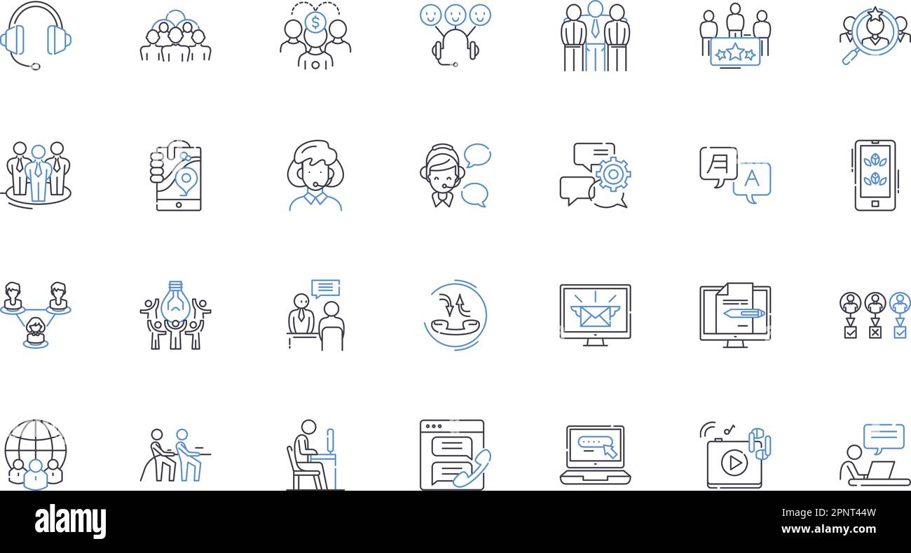 Gathering people line icons collection. Assembly, Meeting, Congregation ...