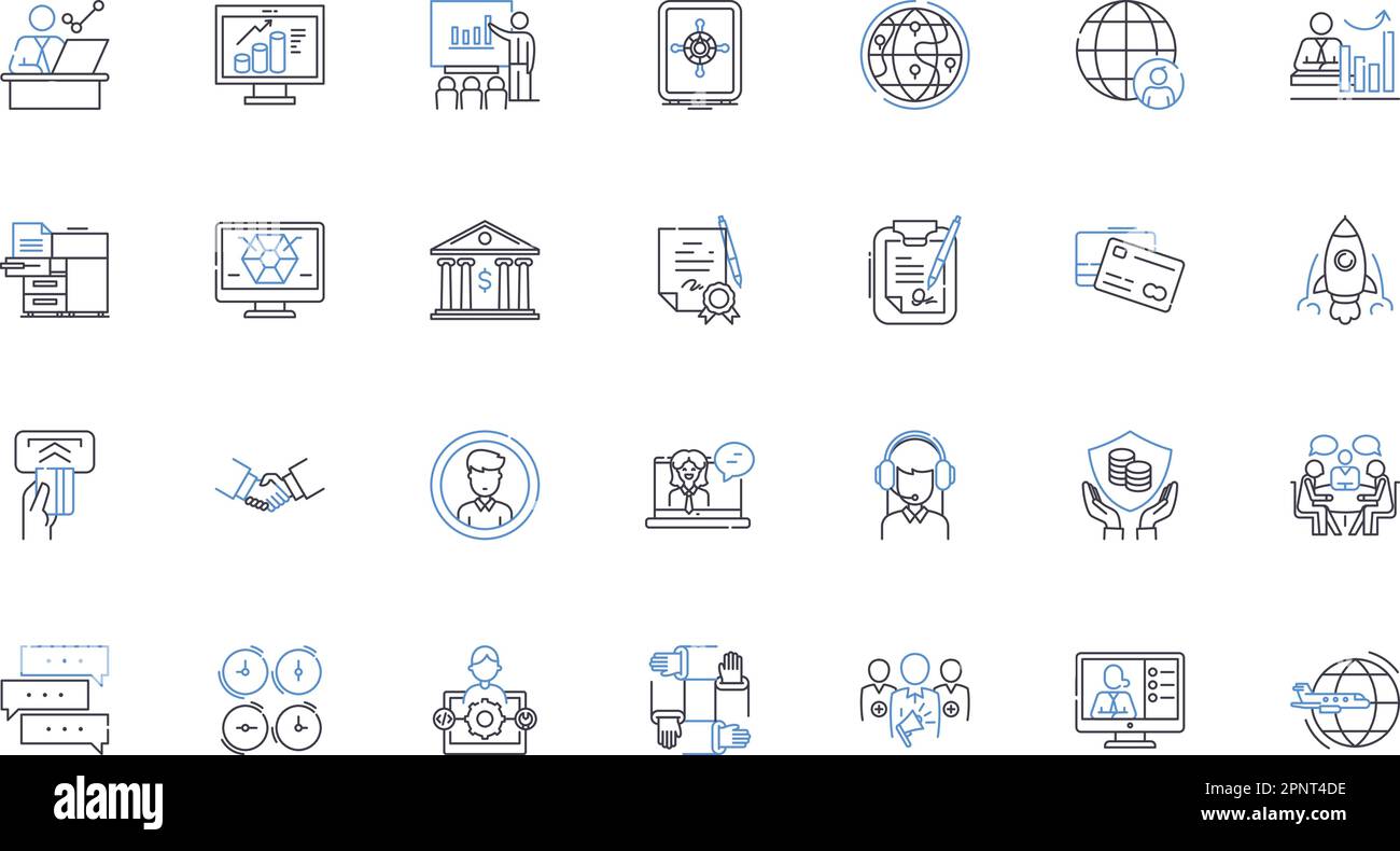 Organization headquarters line icons collection. Corporate, Location ... Organization headquarters line icons collection. Corporate, Location ...