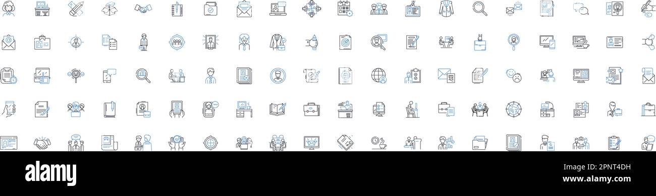 Marketing director line icons collection. Strategy, Planning, Execution ...