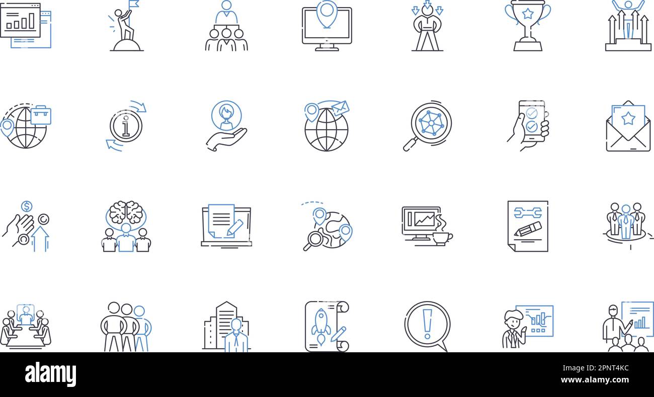 Executive officers line icons collection. Leadership, Management ...