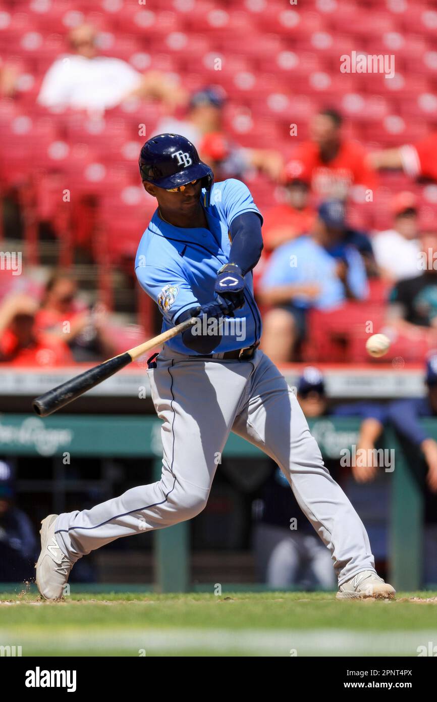 Tampa Bay Rays' Christian Bethancourt bats during a baseball game ...