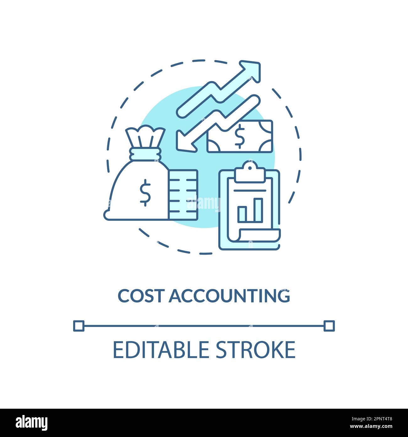 Cost accounting turquoise concept icon Stock Vector Image & Art - Alamy