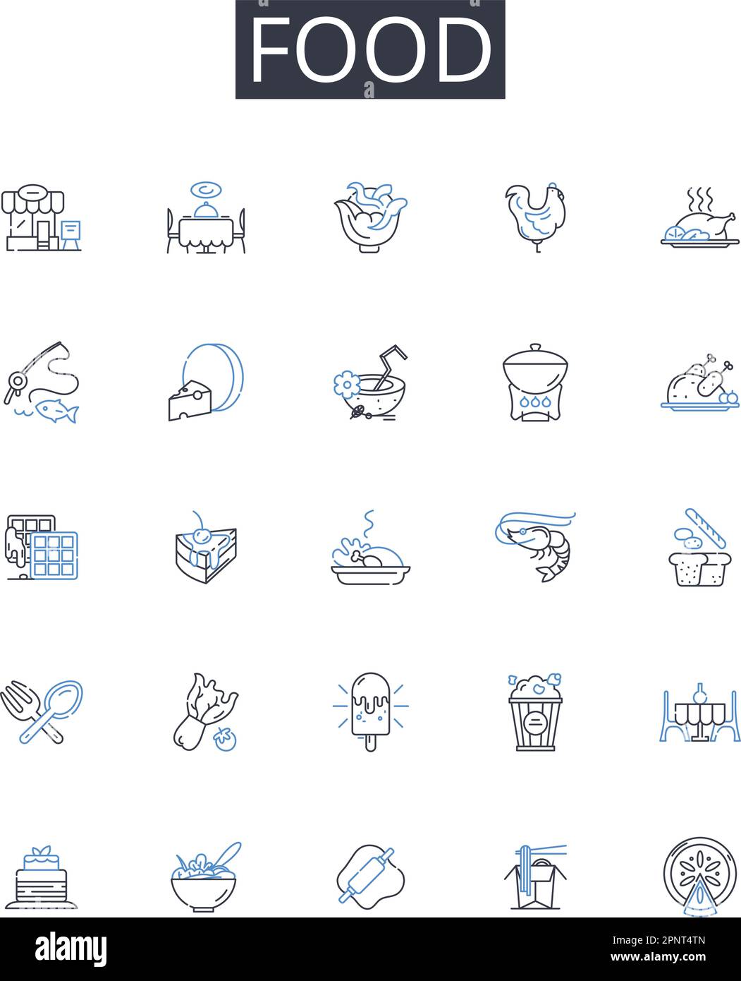 Food line icons collection. Leadership, Delegation, Motivation ...