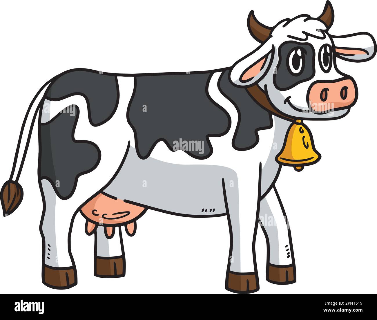 Cow Cartoon Colored Clipart Illustration Stock Vector Image & Art - Alamy