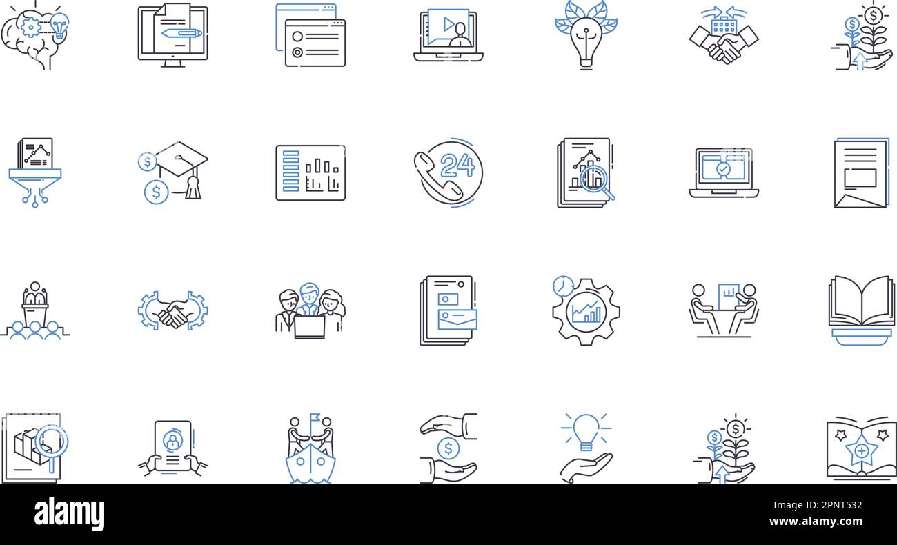 Revenue surplus line icons collection. Profit, Excess, Surplus, Gain ...