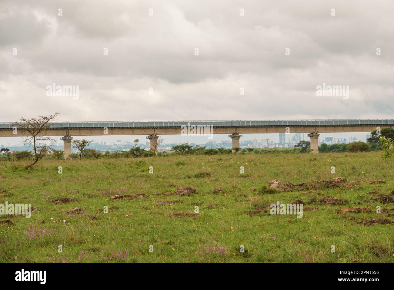 Scenic view of Standard Gauge Railway Line passing through Nairobi ...