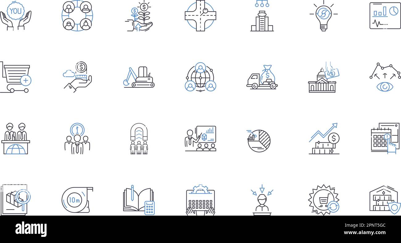 Enterprise protocols line icons collection. Security, Integration ... Enterprise protocols line icons collection. Security, Integration ...