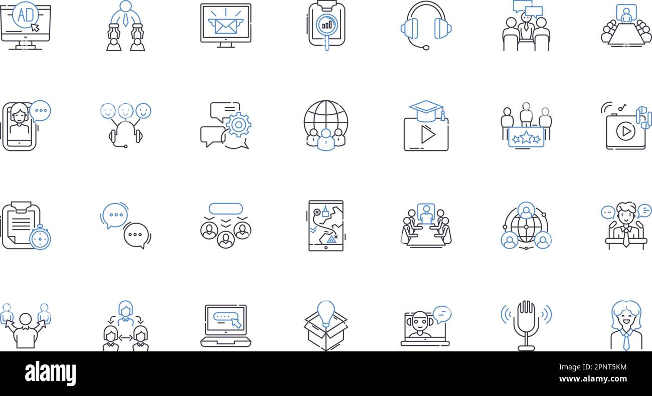 Sales society line icons collection. Consumerism, Targets, Commission ...