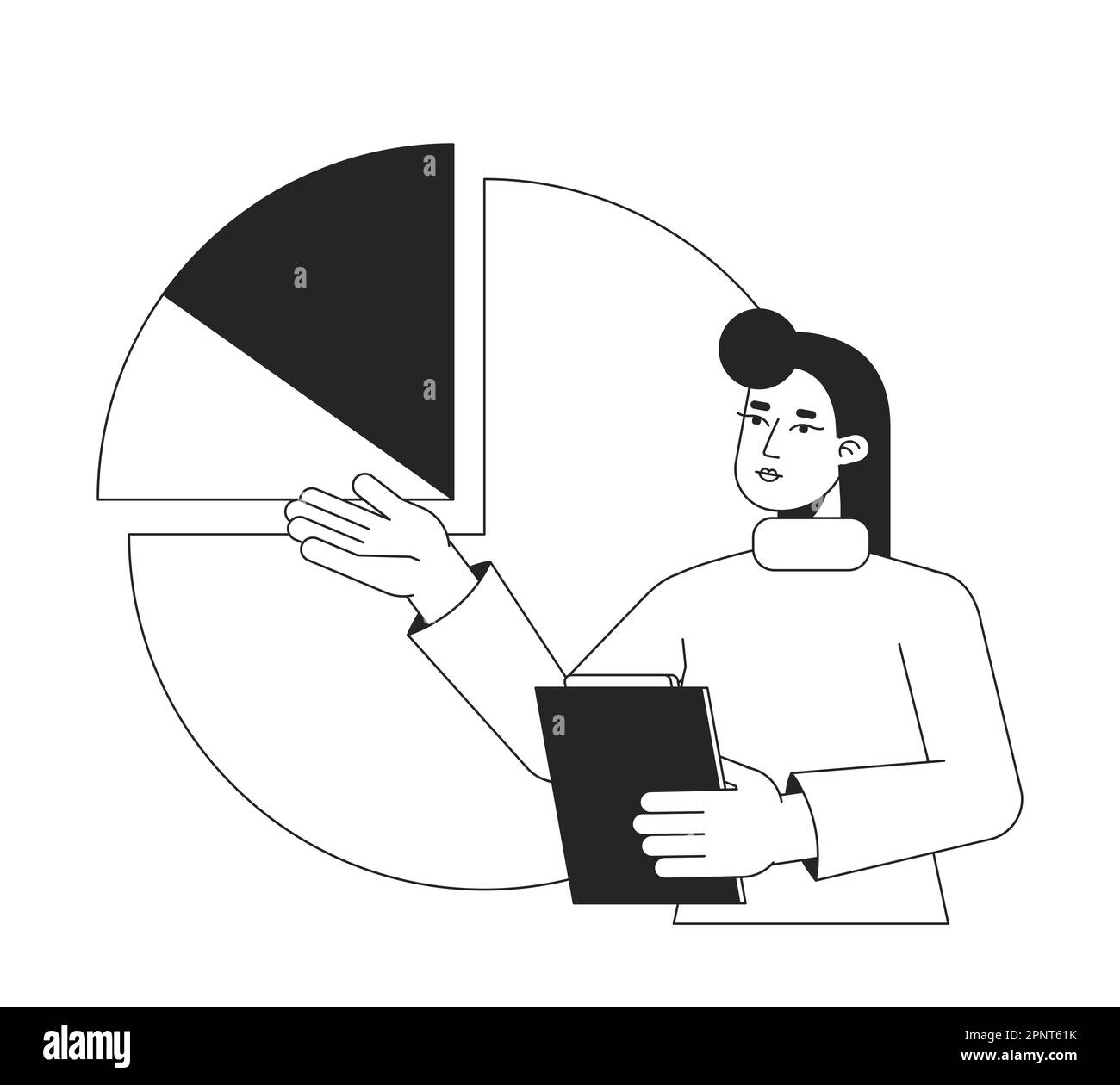 Startup metrics assessment bw concept vector spot illustration Stock ...