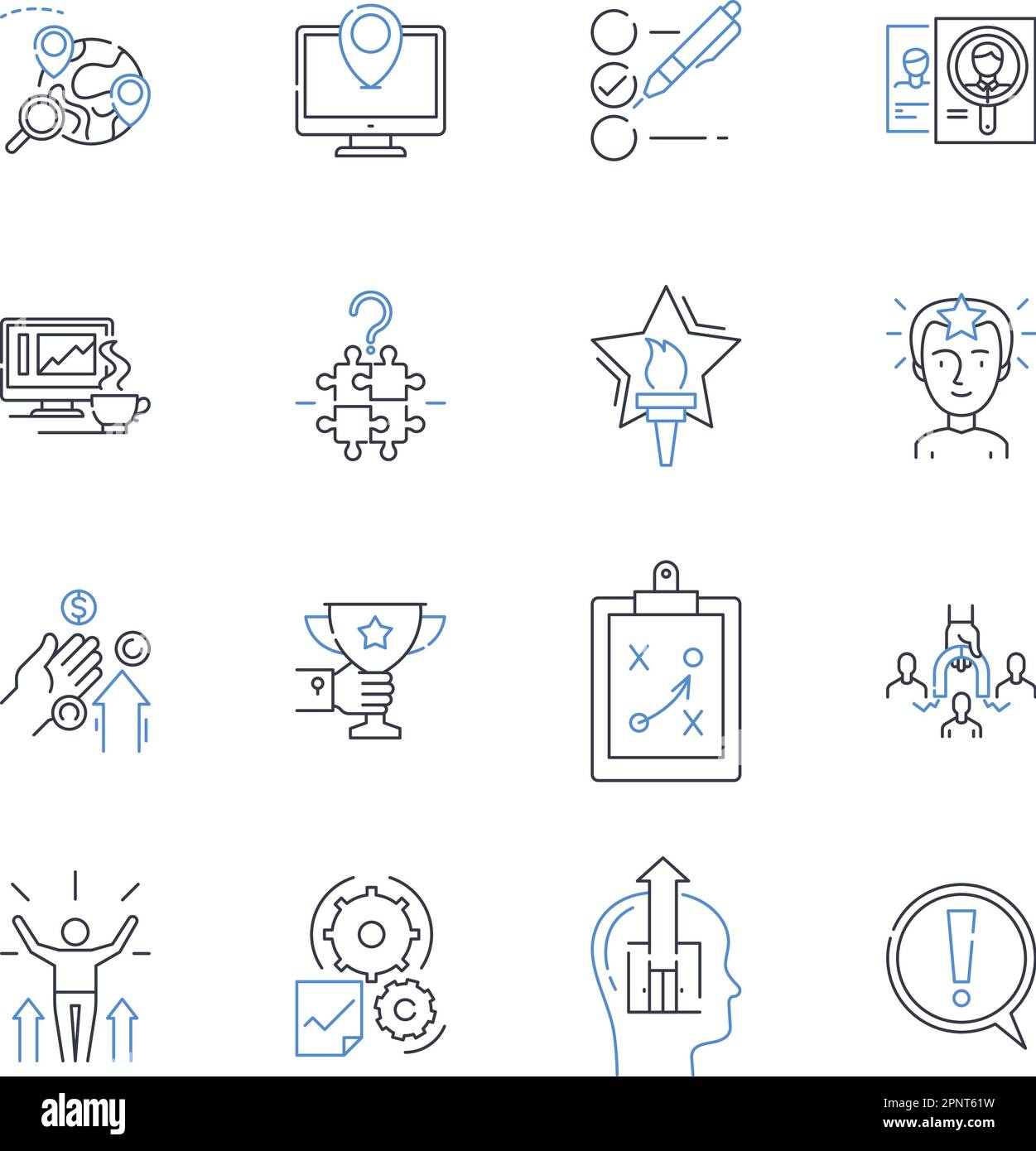 Top brass line icons collection. Leadership, Command, Executive, Authority, Power, Management ...