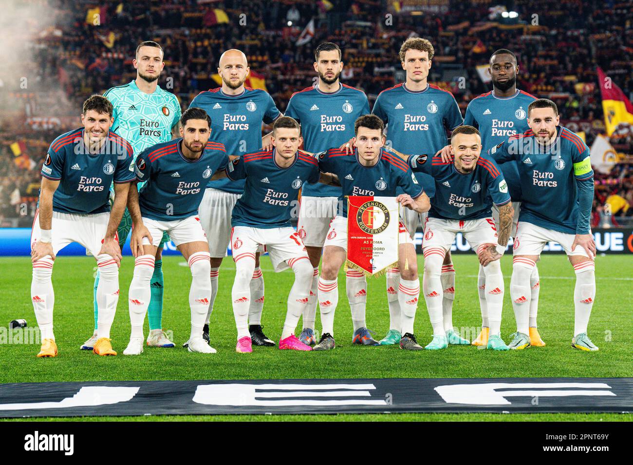 Rome, Italy. 20th Apr, 2023. Rome - Players of Feyenoord during the ...
