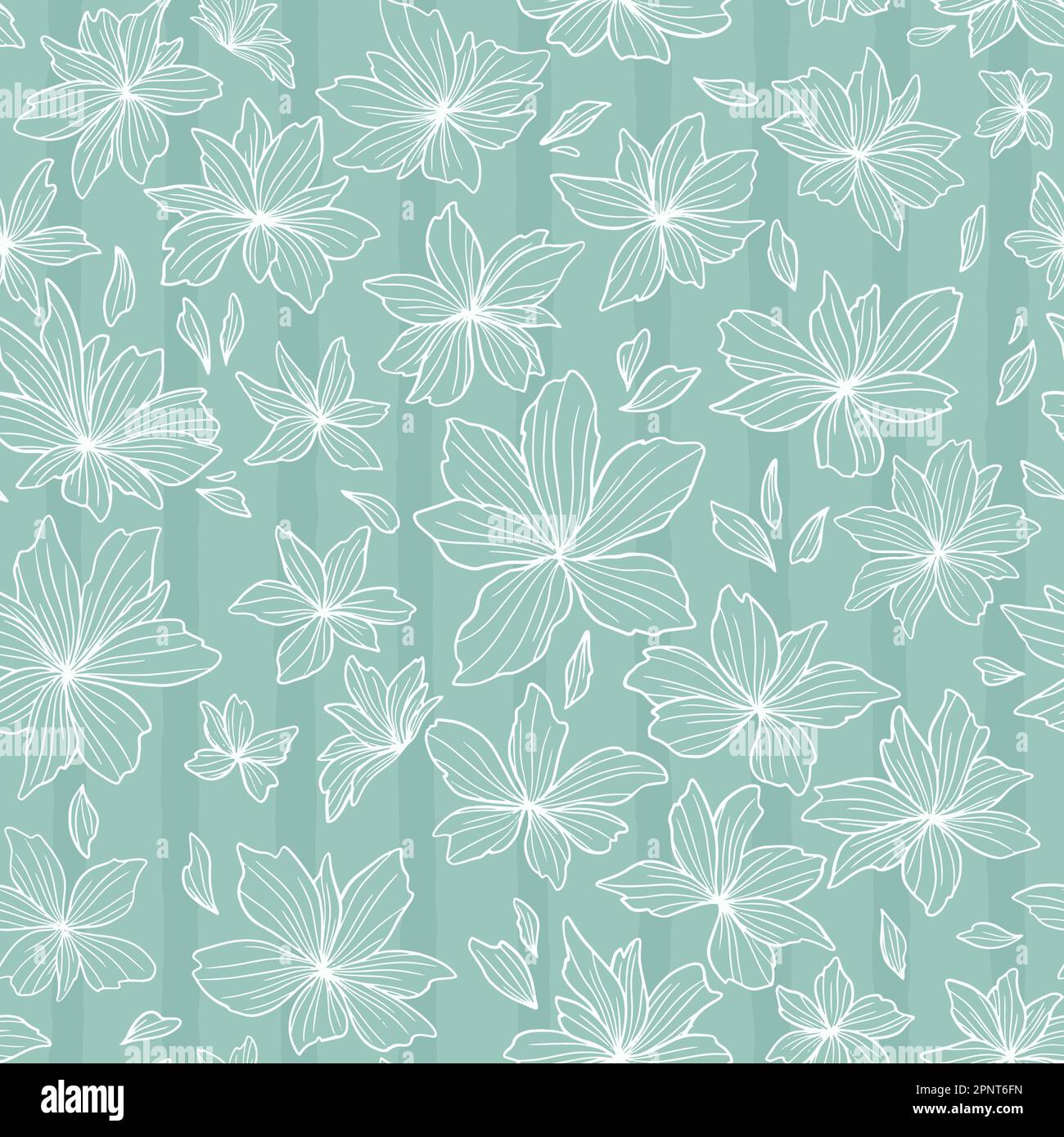 Azalea flower seamless repeat pattern. Vector illustration background ...