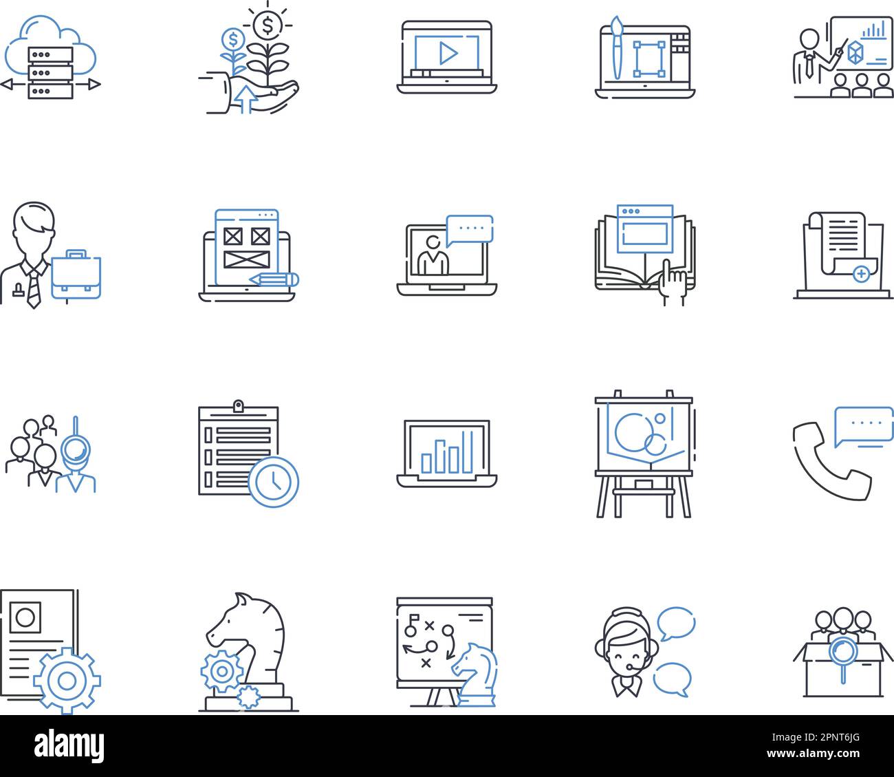 Exchange and dialogue line icons collection. Communication, Conversation, Connect, Interact ...