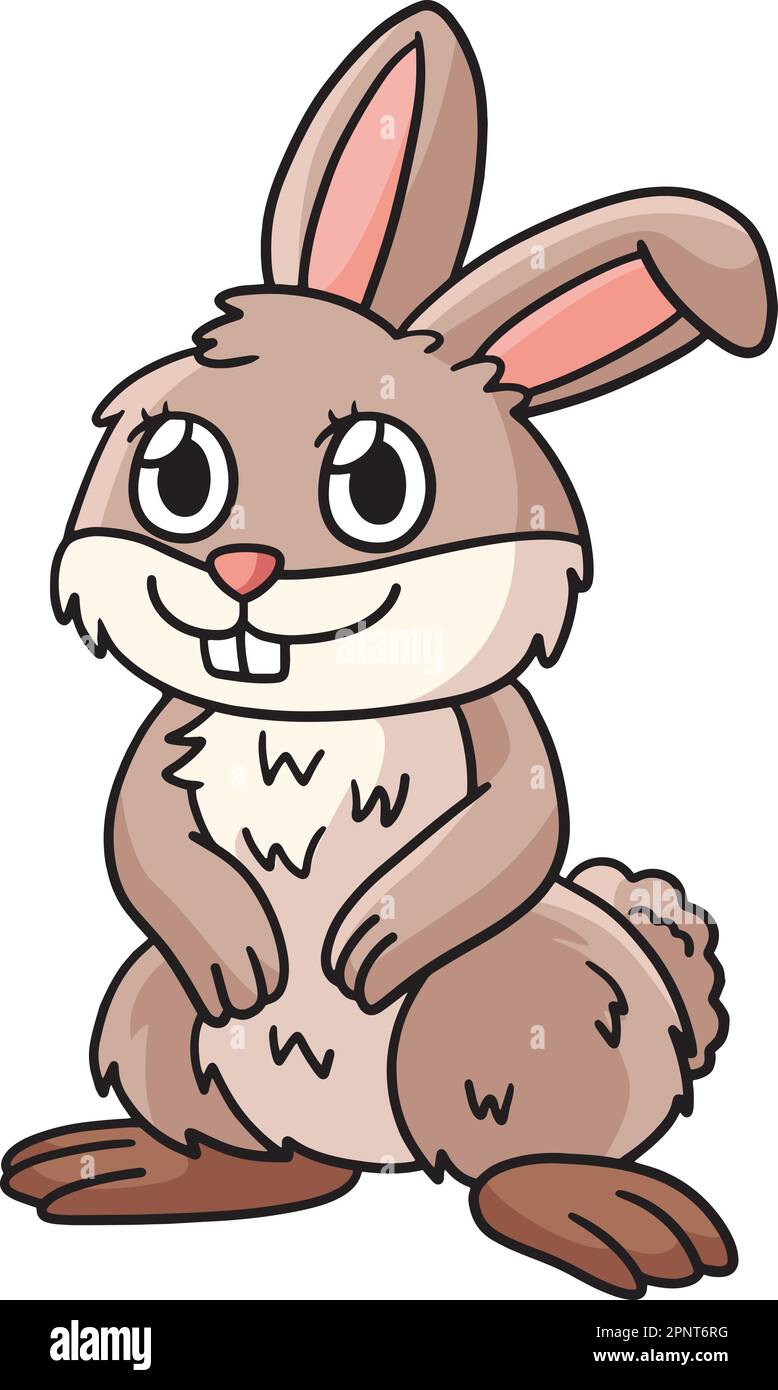 Rabbit Cartoon Colored Clipart Illustration Stock Vector Image & Art ...
