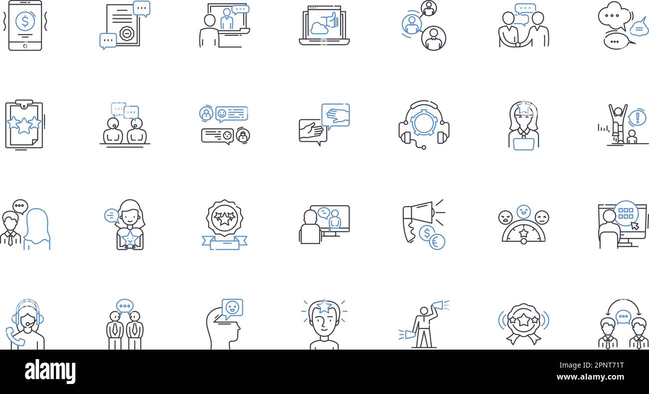 Reactions line icons collection. Surprise, Shock, Anger, Fear, Disgust ...