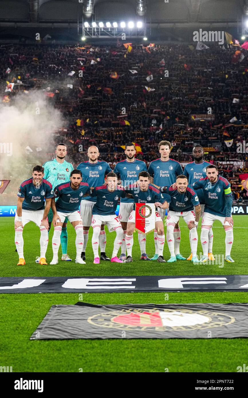 Rome, Italy. 20th Apr, 2023. Rome - Players of Feyenoord during the ...