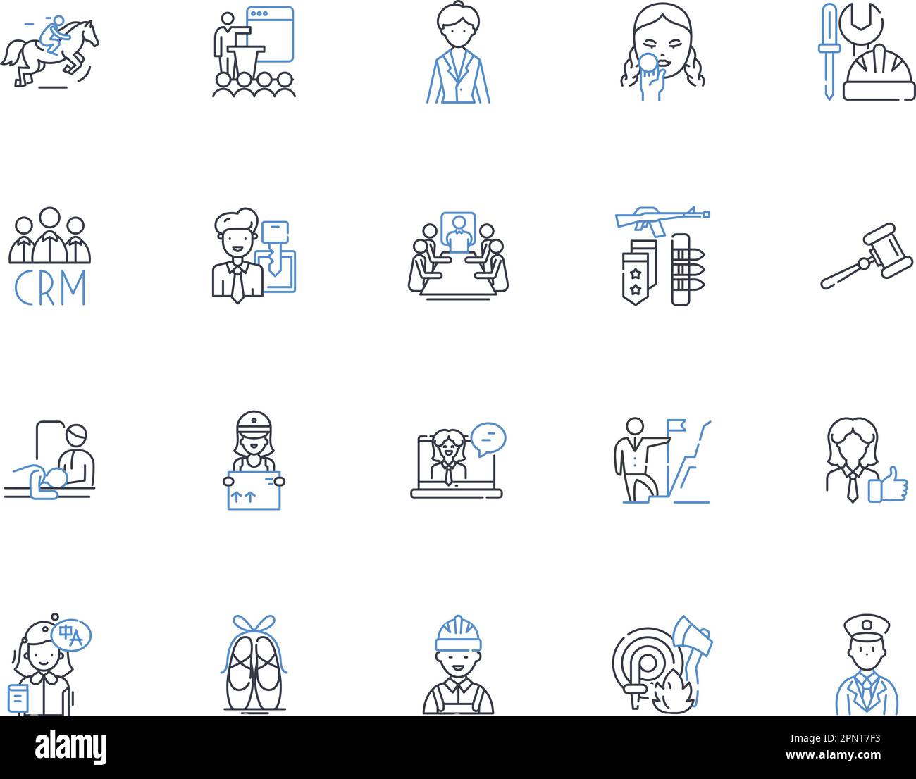 Skill sets line icons collection. Expertise, Proficiency, Mastery ...