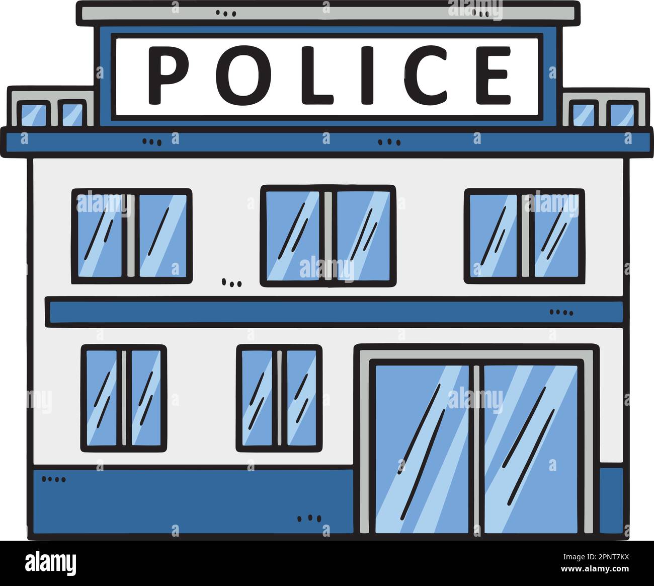 Police Station Cartoon Colored Clipart Stock Vector Image & Art - Alamy