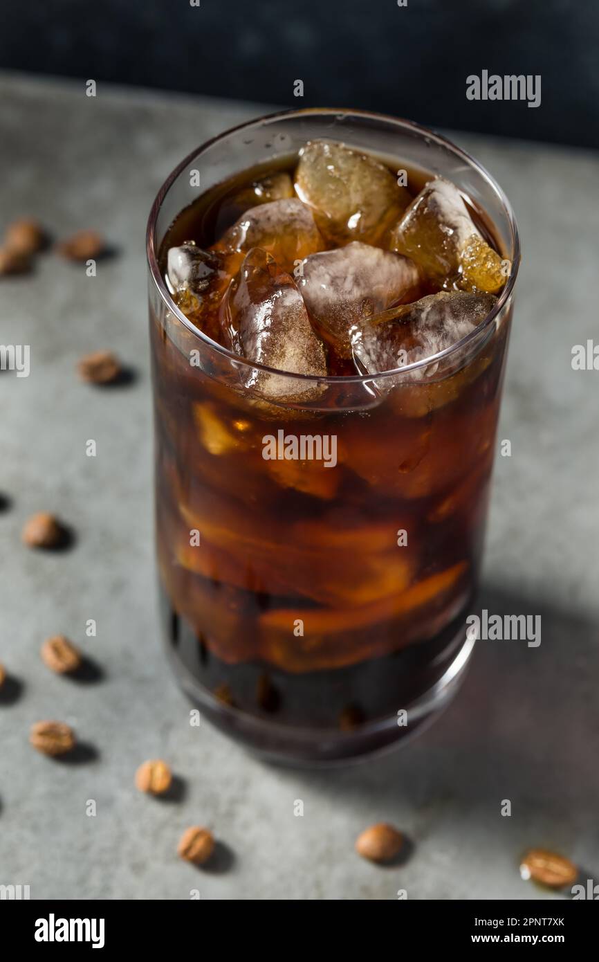 Cold Refreshing Iced Cold Brew Coffee in a Glass Stock Photo - Alamy